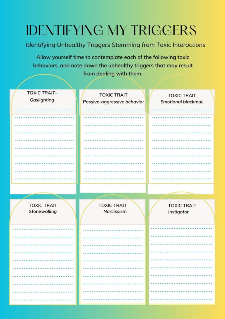 QW Identifying Toxic Behaviors 6- Day Workbook - QW Words to Empower